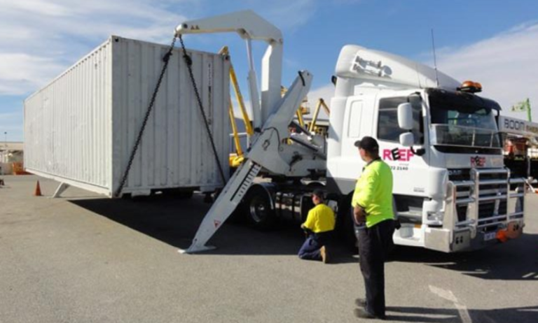 Australian-Container-Removals-Freight-Transport-Side-Loader-Truck ...